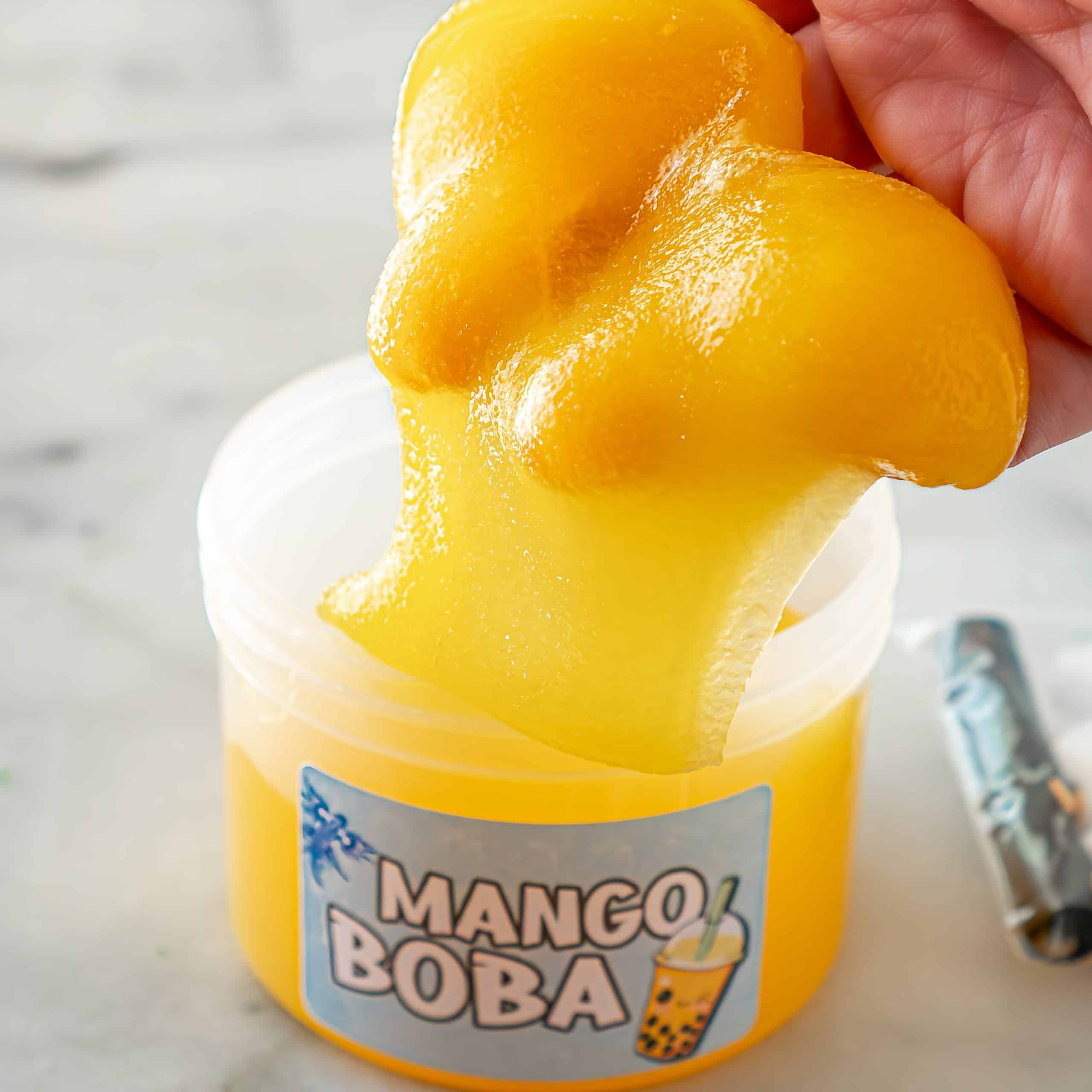 Mango Boba Slime with Jelly Cubes - Sea Dragon Slimes Shop